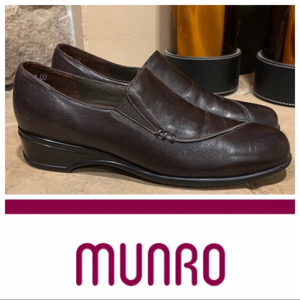 Narrow Dark Brown Leather “Wedge Walker” Loafers - Gem